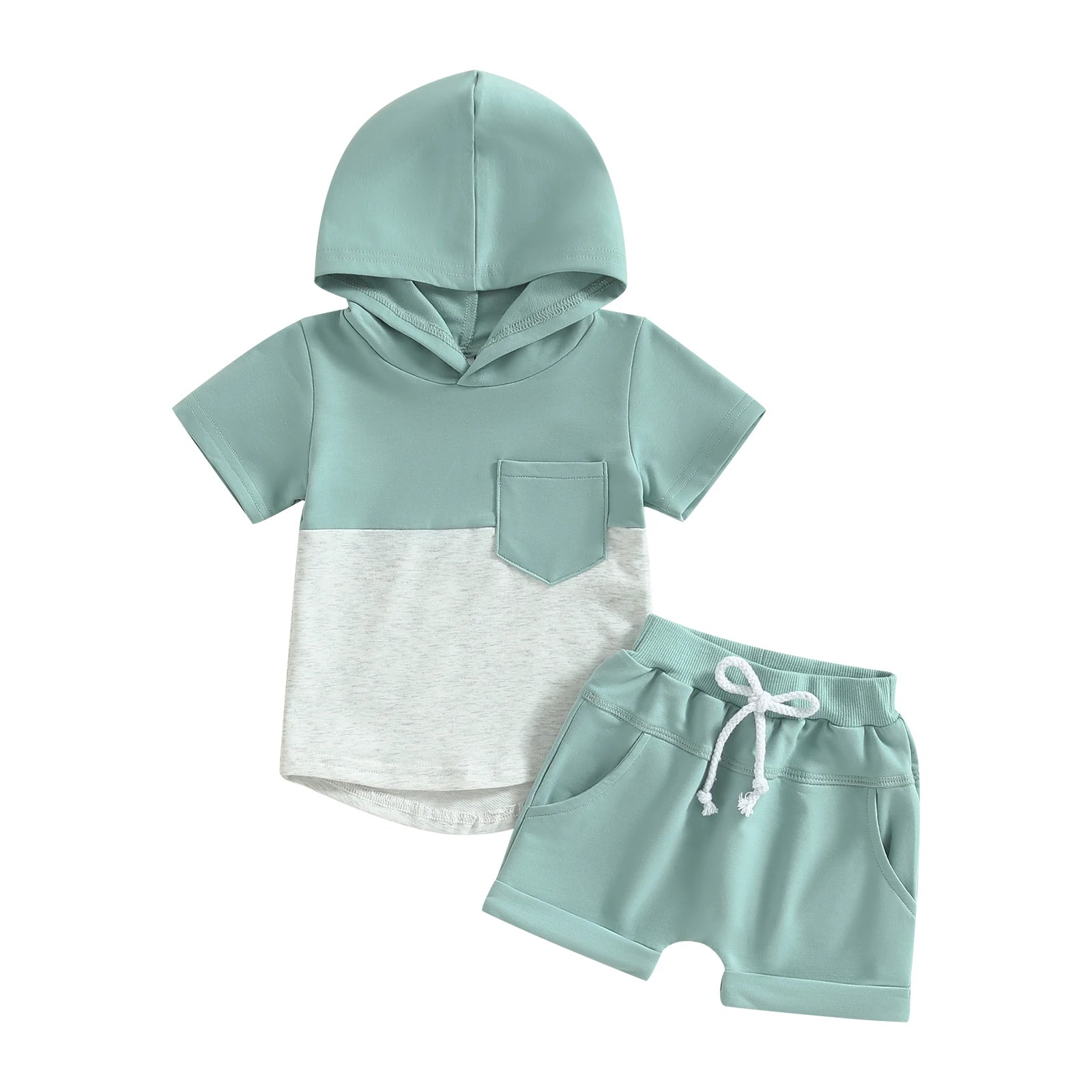 Hooded Two Tone Pocket Set – The Ollie Bee